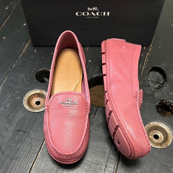 Coach | Shoes | Coach Mary Lock Up Pebble Grain Leather Rouge | Poshmark